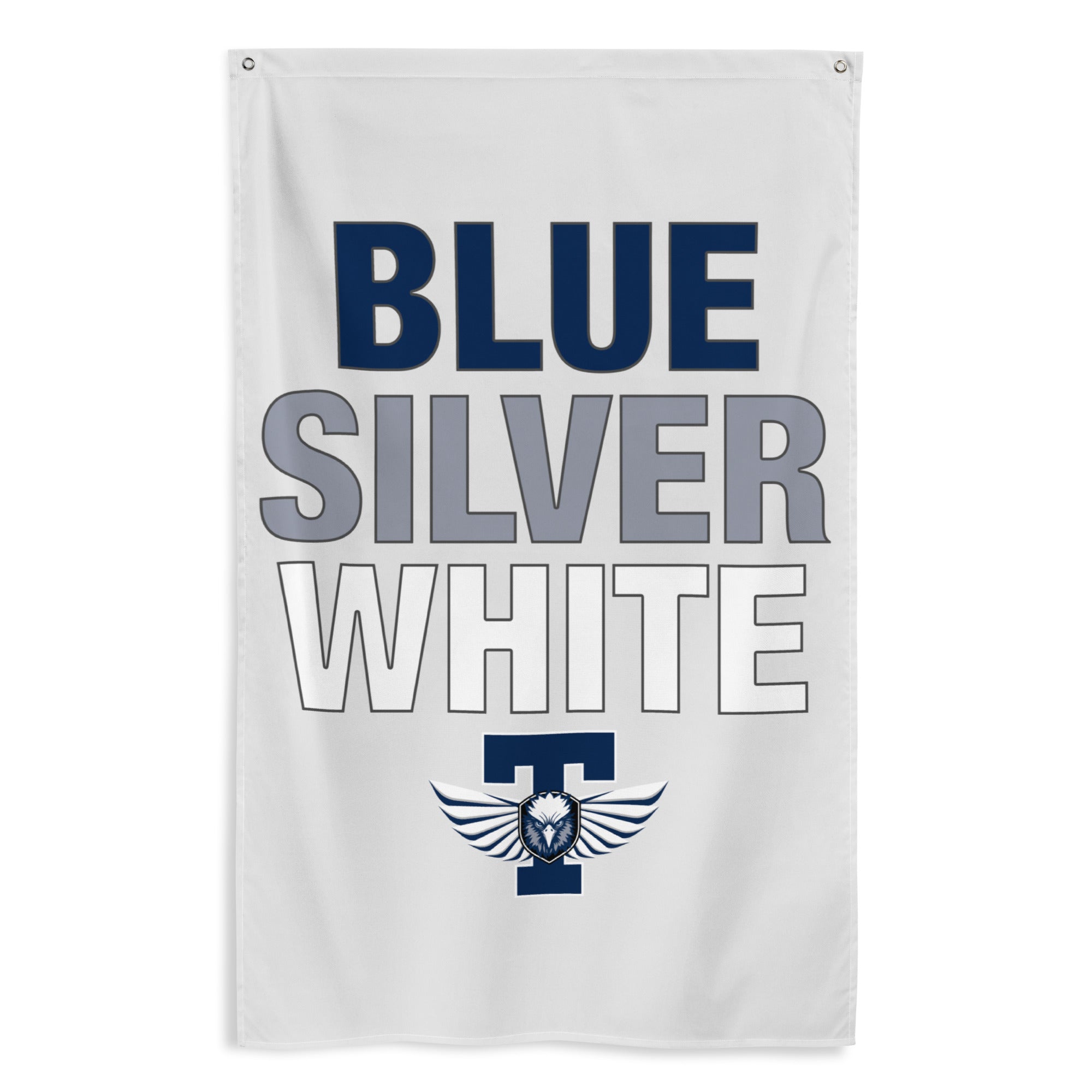 T-Birds Logo "BLUE SILVER WHITE" Flag (Single Sided) – San Ramon Valley ...