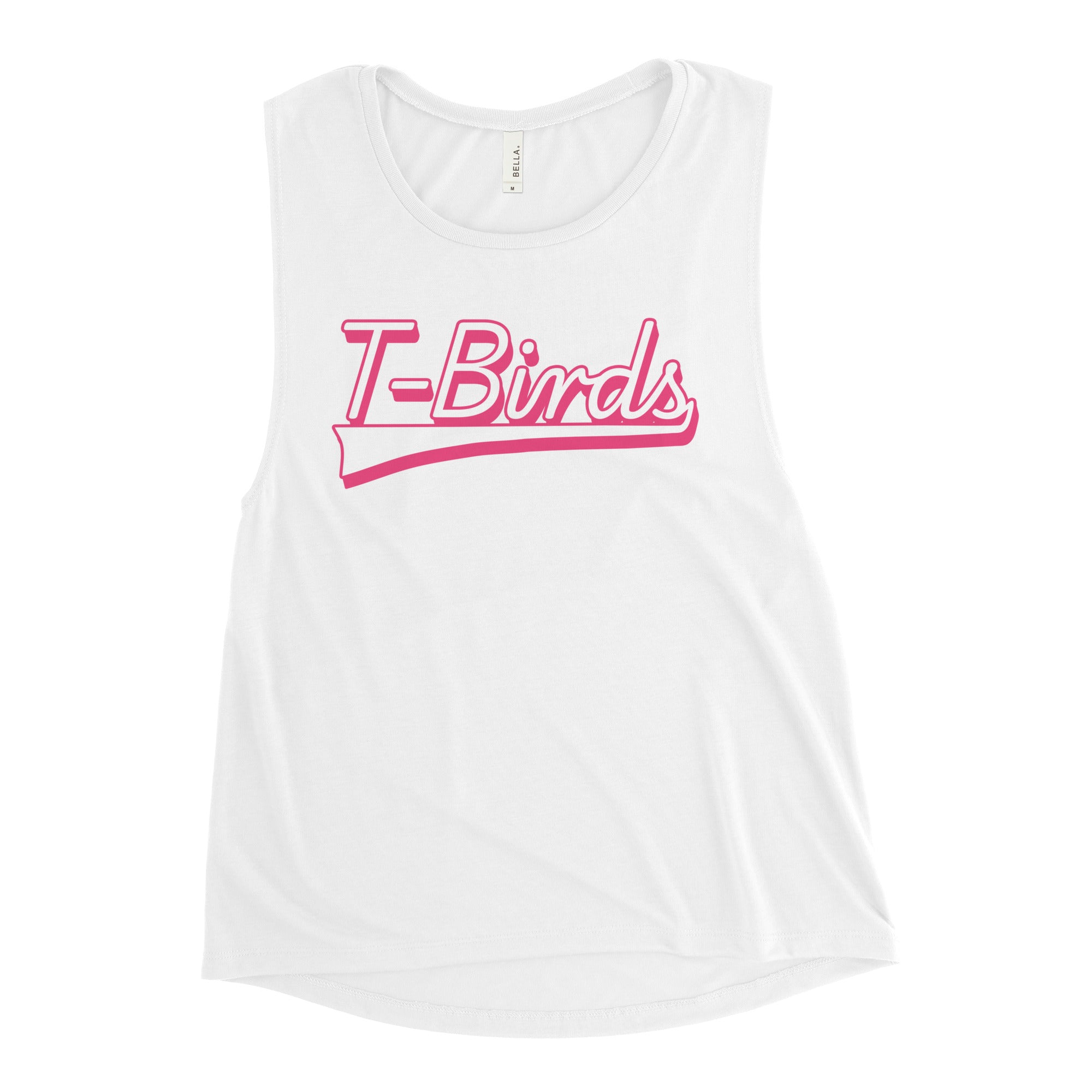 T-Birds Pink Script Ladies’ Muscle Tank – San Ramon Valley Thunderbirds ...